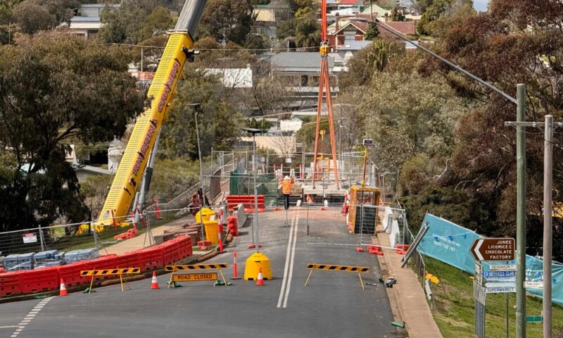 Watch: Junee's Kemp Street bridge demolished after 80 years