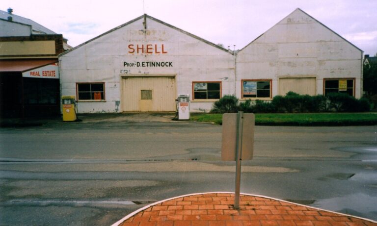 Ablaze: Buildings razed by fire in The Rock's main street