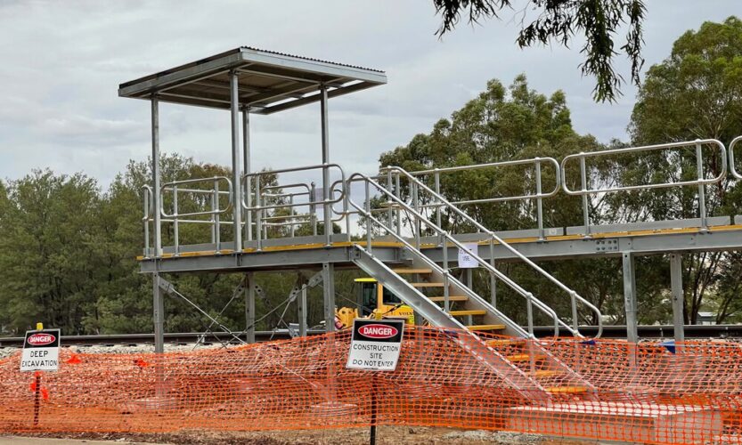 Driver platforms rise in Junee as Inland Rail explains abutment delay